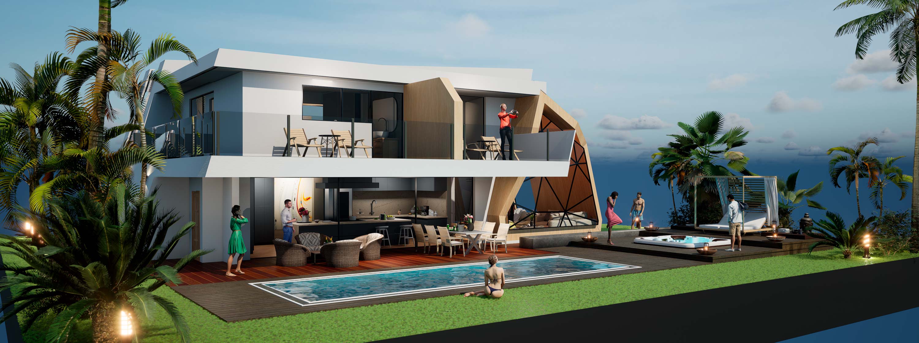 DESIGN OF MODERN HOUSES - DAVID THEMING WORKS - ENG