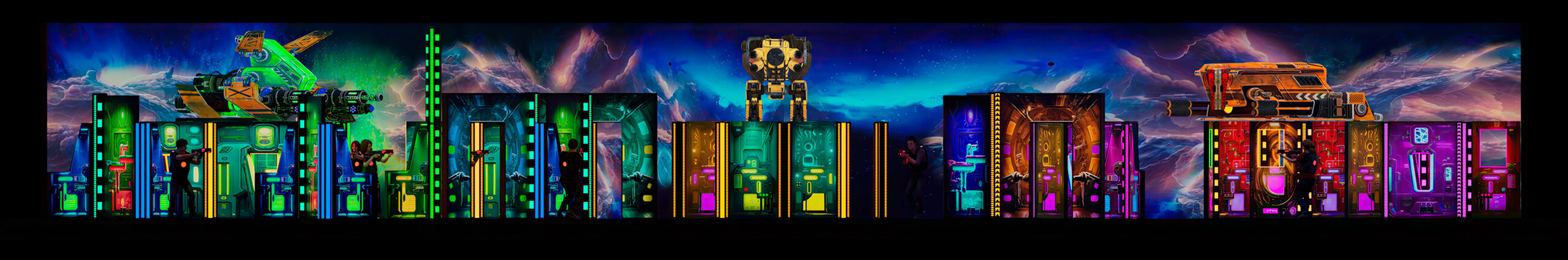 concepção e construção de parques laser tag - DAVID THEMING WORKS